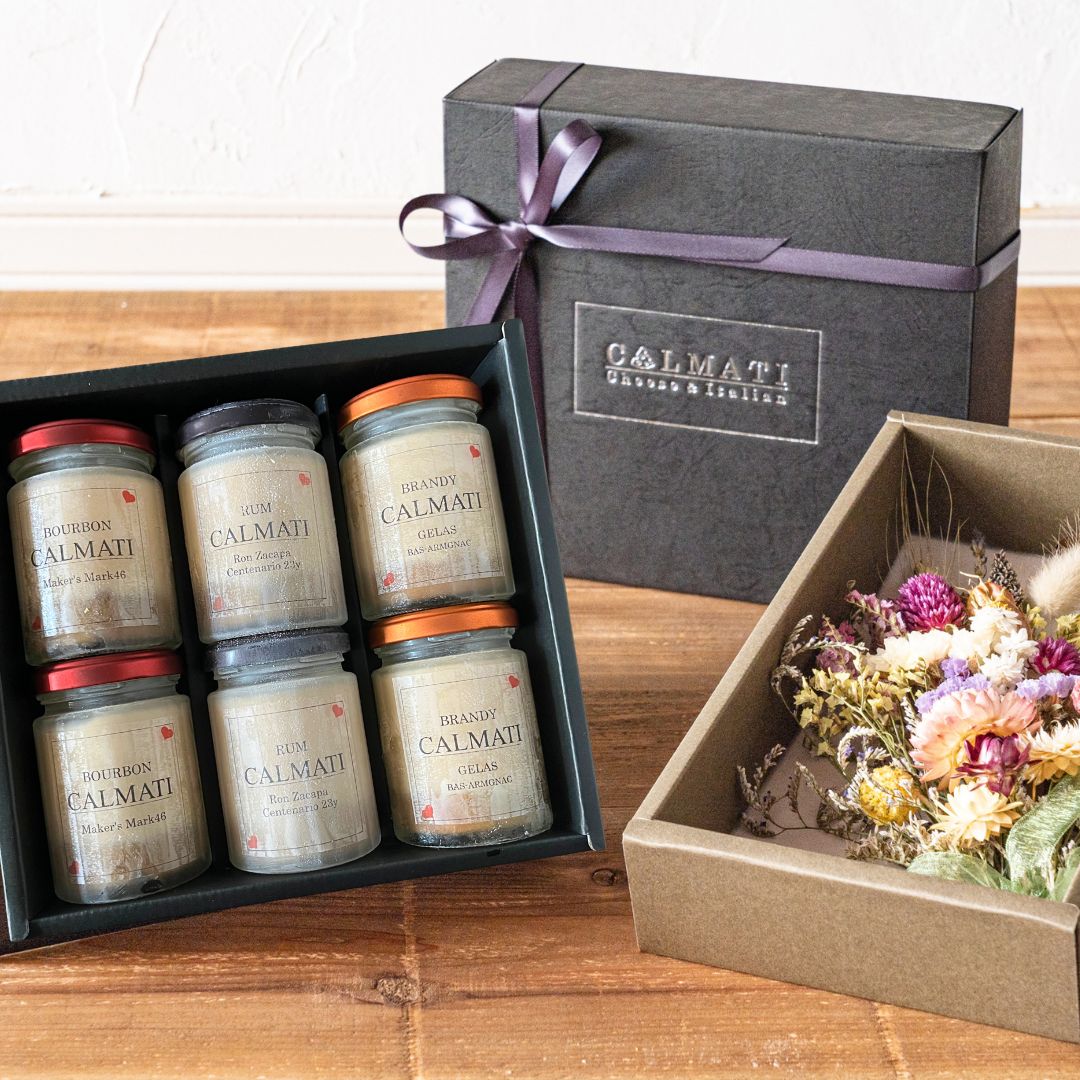 ドライフラワーブーケとお酒を嗜むティラミス | CALMATI（カルマーティ）のプレゼント・ギフト通販 | TANP（タンプ）